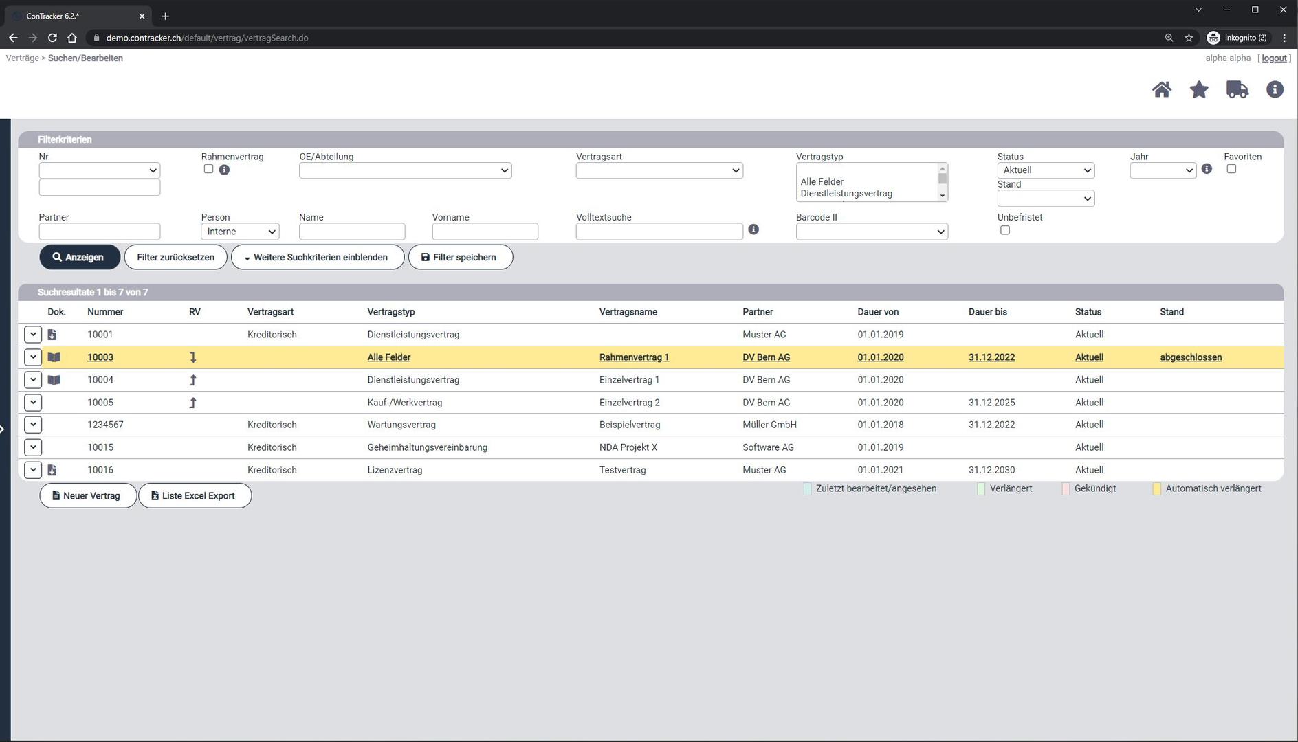 conTracker - DV Bern